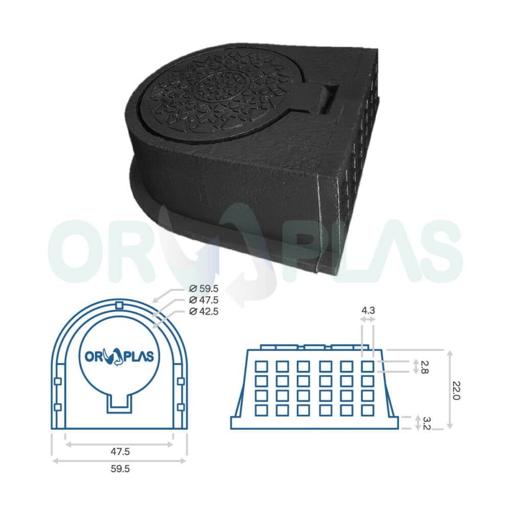 Boca de Tormenta Pluvial para Banqueta - Orvaplas